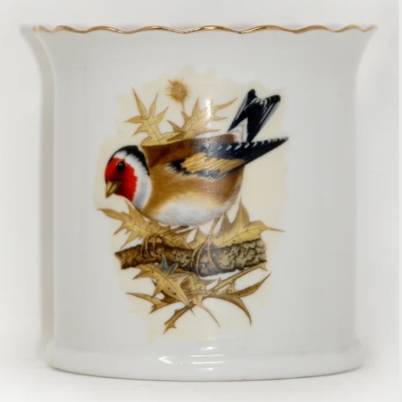 Vintage | Kitchen | Ceramic Goldfinch Bird Canister Jar Vase Alkham ...